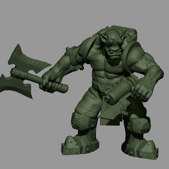 3D Printable Orc axe master 2 by Dinoworld
